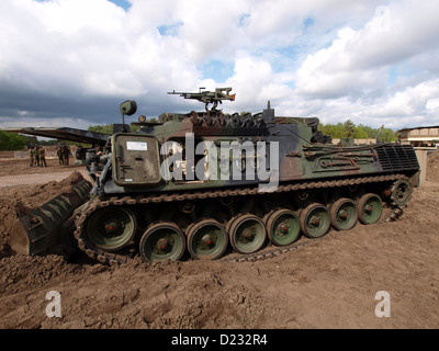 The Leopard 1 ARV tank, showcased during the Army Open Day in Oirschot ...