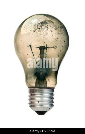 Light Bulb Burned Isolated On White Stock Photo - Alamy