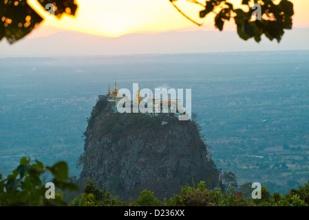 Mount Popa, an extinct volcano with a temple at its peak, bagan ...