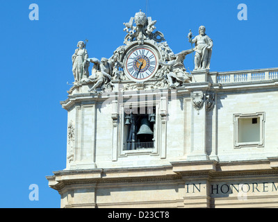 The statues of St. Thaddeus on the facade of Saint Peter's Basilica in ...