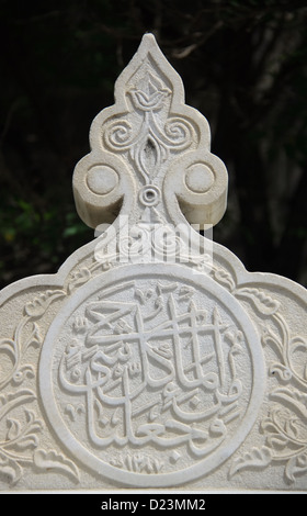 Muslim gravestone in a cemetery in Kars, Turkiye - note the two formats ...