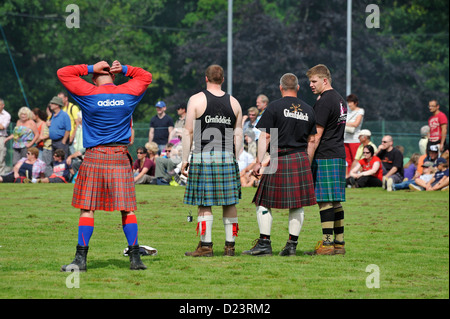 Strong Man Contestants at Highland Games Stock Photo - Alamy