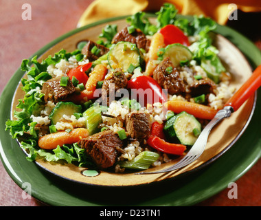 Emu stir-fry salad Stock Photo - Alamy
