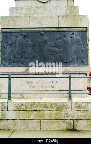 Bronze relief on blackpool cenotaph by british sculptor Gilbert Ledward ...