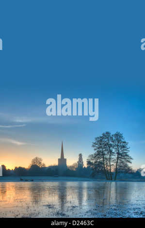 Winter Christmas picturesque background with copy space. Snowy ...