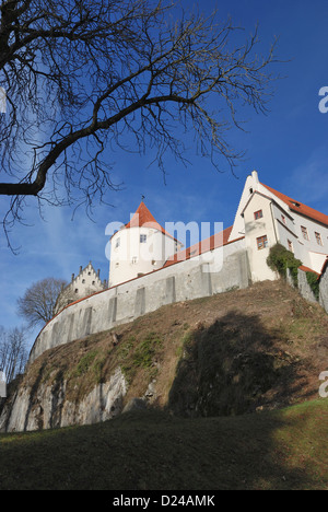 Hohes Schloss Fussen or Gothic High Castle of the Bishops aerial ...