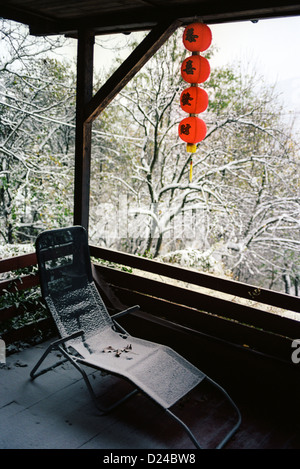 outdoor winter terrace Stock Photo - Alamy