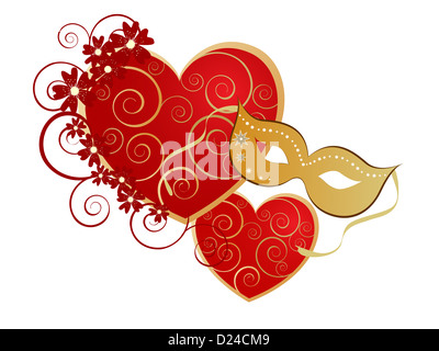 Heart and mask Stock Photo - Alamy