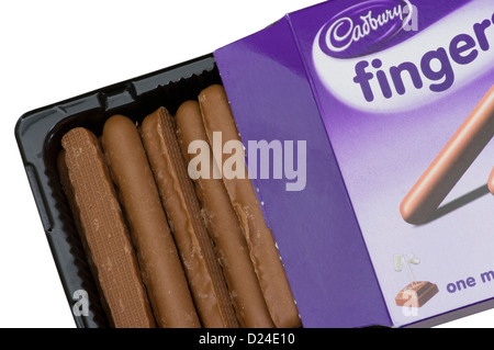 Cadbury Chocolate Finger biscuits Stock Photo - Alamy