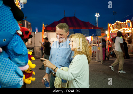 Amusement park at the Maryland State Fair, Timonium MD Stock Photo ...