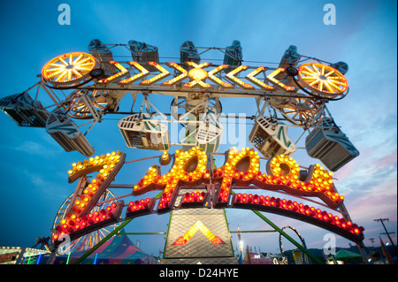 Amusement park at the Maryland State Fair, Timonium MD Stock Photo - Alamy