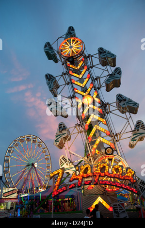 Amusement park at the Maryland State Fair, Timonium MD Stock Photo ...
