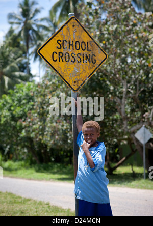 Papua New Guinea road sign against clear blue sky Stock Photo - Alamy