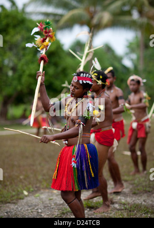 Tribal Dancers During A Ceremony, Trobriand Island, Papua New Guinea ...