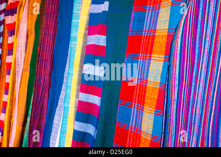 Traditional Ethiopian textiles, hand made colorful scarf on market ...