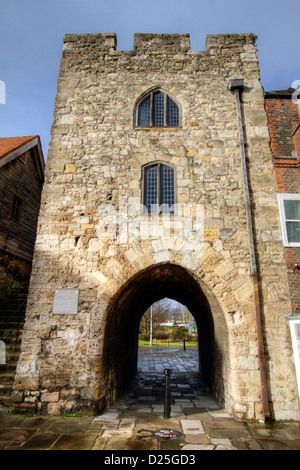 the west gate part of the old city walls around southampton Hampshire ...