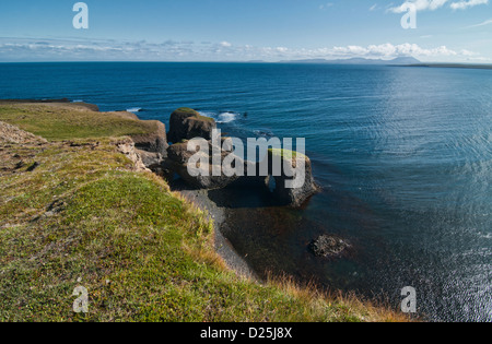 scenery along the Raudanes Peninsula, northeastern Iceland Stock Photo ...