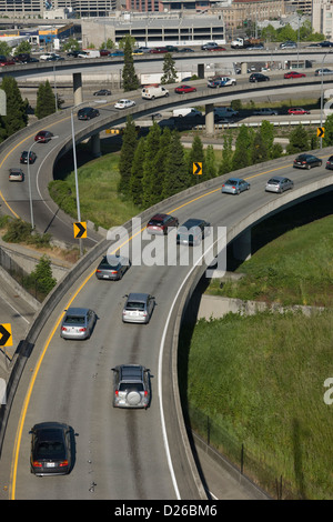 INTERCHANGE AT INTERSTATE 5 HIGHWAY SEATTLE WASHINGTON STATE USA Stock ...