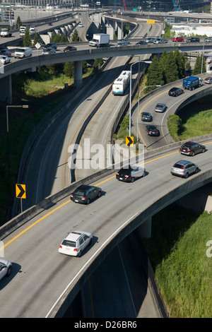 INTERCHANGE AT INTERSTATE 5 HIGHWAY SEATTLE WASHINGTON STATE USA Stock ...