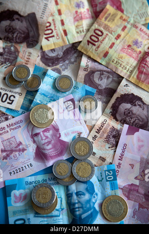 Mexican money bills currency Mexico 100 pesos banknote close up Stock ...