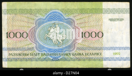 Banknote,Currency, 1000 rubles, Belarus Stock Photo - Alamy