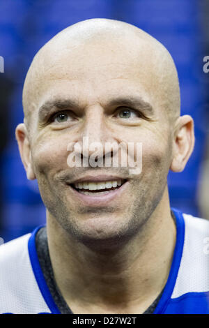 New York Knicks guard Jason Kidd (5) holds the ball in the first half ...