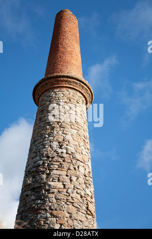 Disused tine mining chimney close to Ballowall Barrow, a prehistoric ...