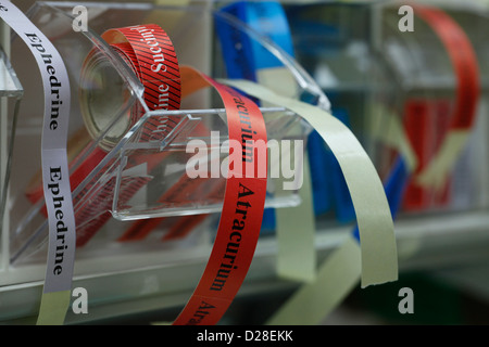 Labels for injections in a hospital Stock Photo - Alamy