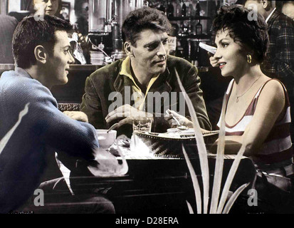 Tony curtis, Gina Lollobrigida and Burt Lancaster / Trapeze / 1956 directed by Carol Reed ...