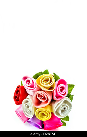 bouquet of colorful assorted roses gift card concept Stock Photo - Alamy