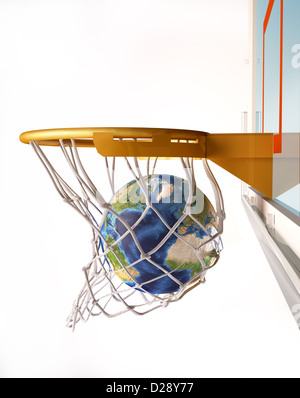 Basketball world map ball illustration Stock Photo - Alamy