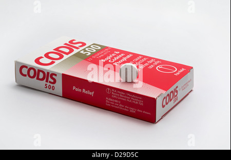 A carton of Codis - a pain relief treatment containing codeine ...