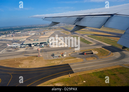 aerial view of wing and rome from plane Stock Photo - Alamy