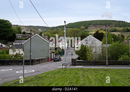 A south Wales mining pit village in the Rhondda Valley in South Wales ...