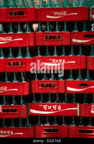 Crates of empty Coca-Cola bottles Stock Photo - Alamy