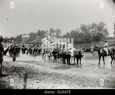 Fugitive African Americans fording the Rappahannock River in July ...
