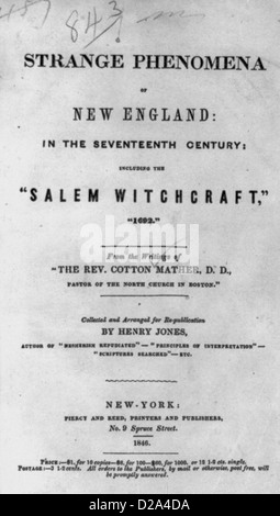 Title page of "Strange Phenomena of New England In the Seventeenth ...
