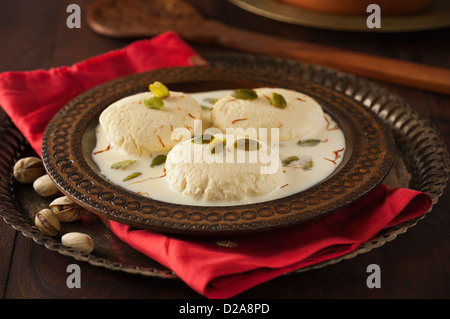 Ras malai Indian cream dessert Stock Photo - Alamy