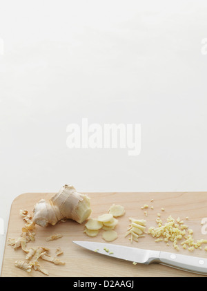 A vertical high angle shot of a ginger head girl on an escalator with ...