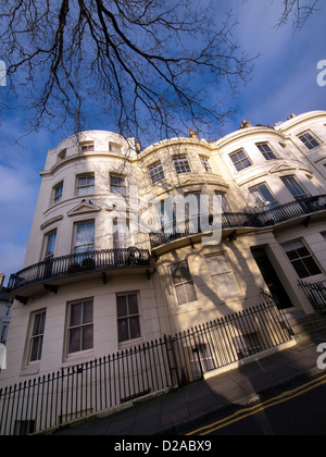 A terrace of bow fronted houses in Powis Square,Brighton Stock Photo ...
