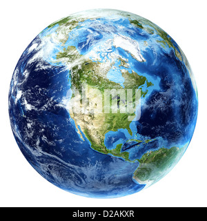 Planet Earth America View Isolated Stock Photo - Alamy