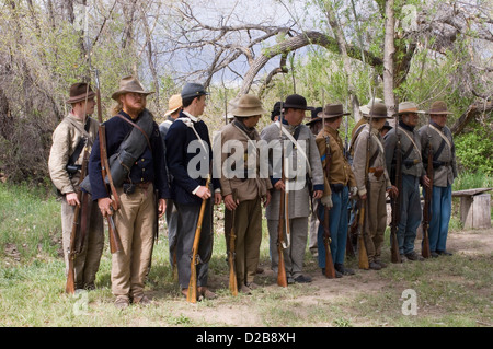 Civil War reenactment battles of Glorieta Pass and Apache Canyon in New ...