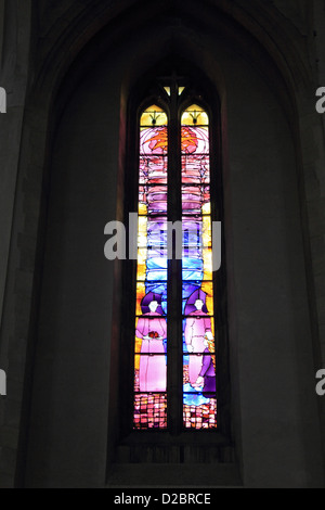 Stained glass window in Guildford Cathedral given by Surrey County ...