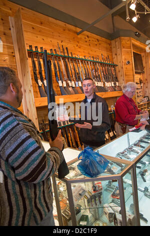 Milford, Michigan - Customers crowded the Huron Valley Guns store on ...