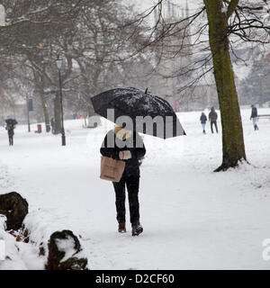 The snow falls in the Clapham Common area and the toboggans are out in ...