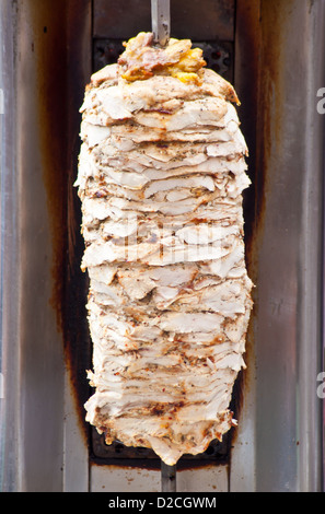 Turkish Donner Kebab from beef and chicken meat. Also known as Greek ...