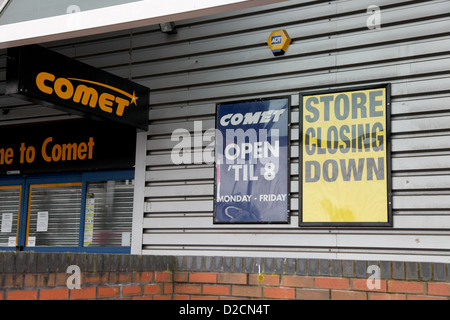 Comet store about to close down Stock Photo - Alamy