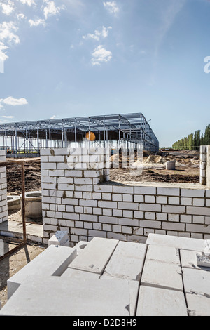 brick wall construction site Stock Photo - Alamy
