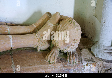 The medieval altar tomb of Sir William Ryther, died 1475, carved from ...