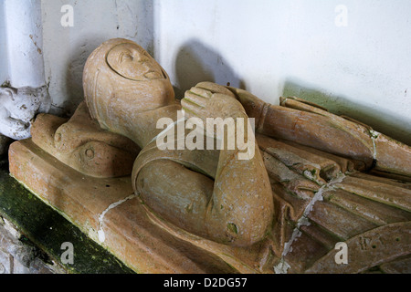 The medieval altar tomb of Sir William Ryther, died 1475, carved from ...